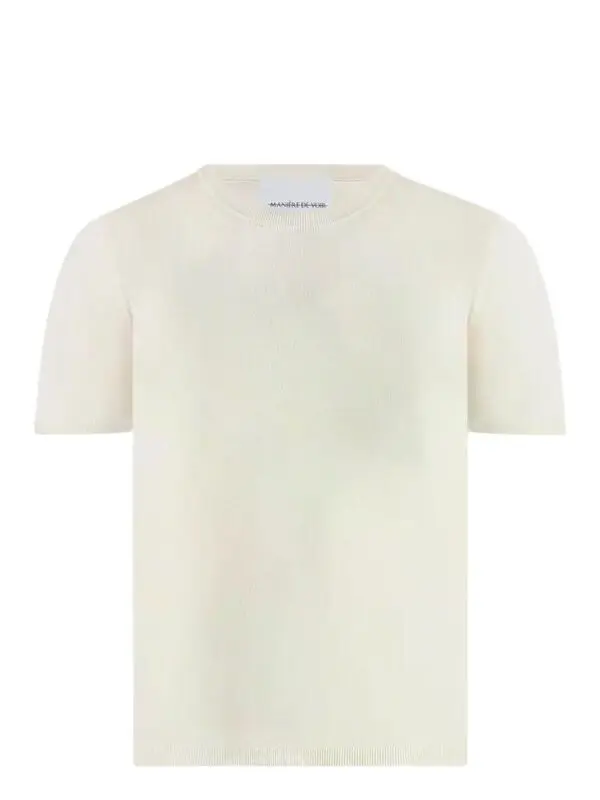 Manière De Voir Ellis Knitted T-shirt - Neutrals