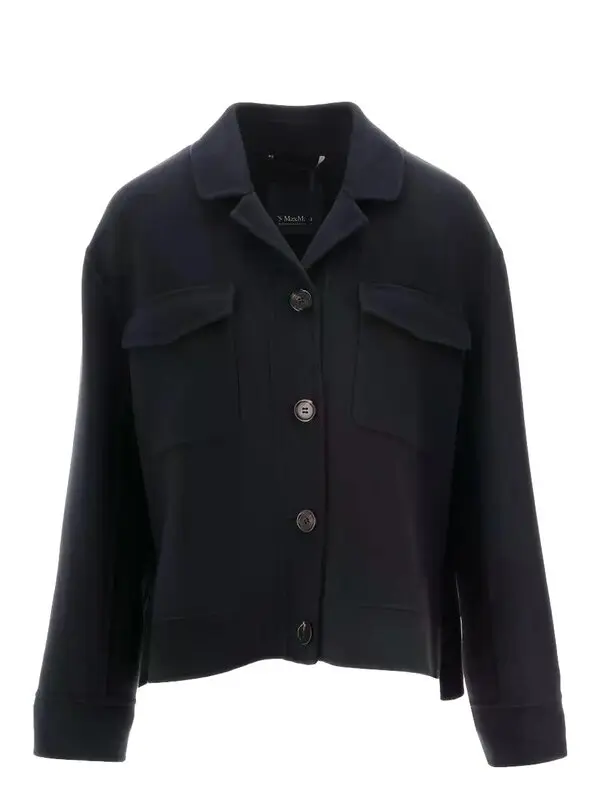 Max Mara Patch-pocket Wool Jacket - Blue