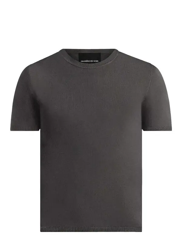 Manière De Voir Ellis Knitted T-shirt - Grey