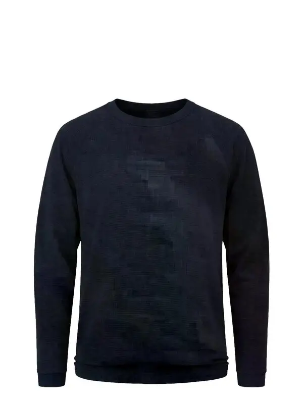 Closed Crew-neck Waffle-knit Sweatshirt - Blue