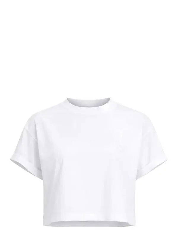 TWINSET Embroidered Cropped T-shirt - White