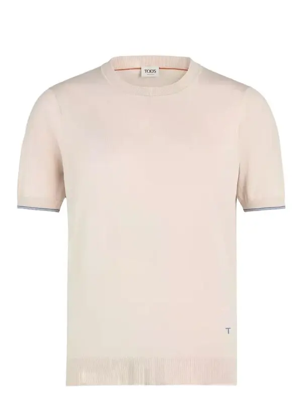 TOD'S Short-sleeve Knit T-shirt - Neutrals