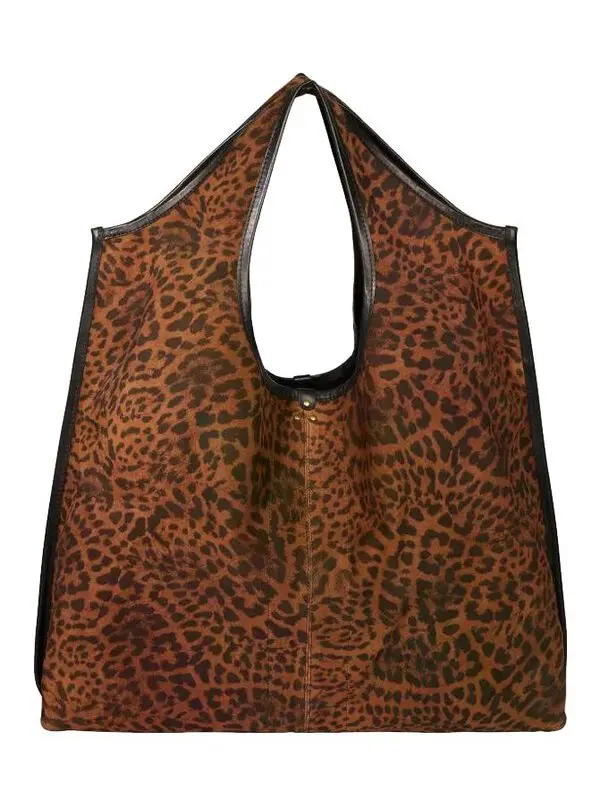 Jérôme Dreyfuss Paco Animal-print Tote Bag - Brown