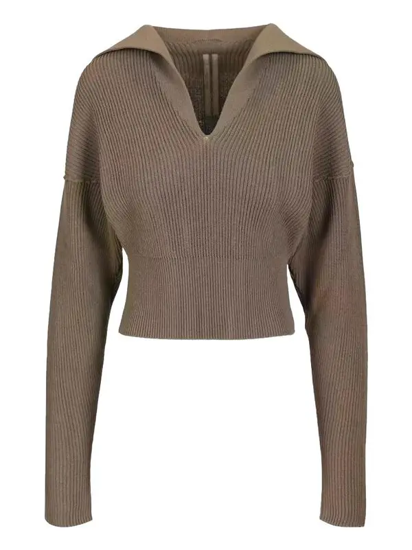 Rick Owens V-neck Knitted Sweater - Brown
