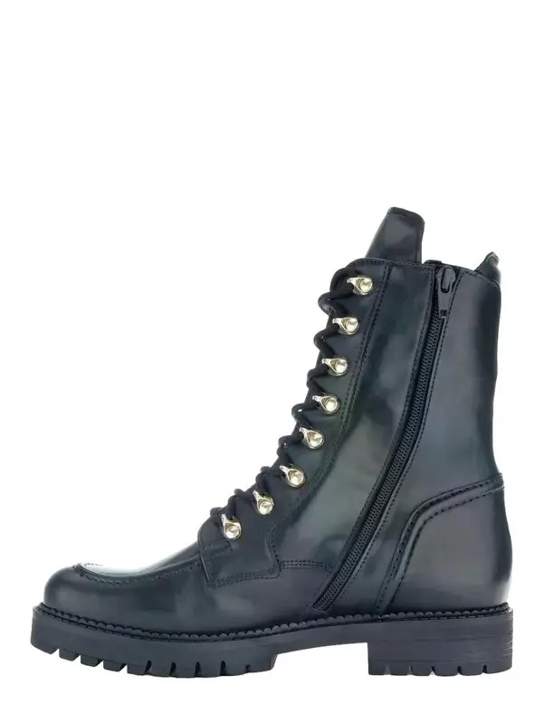 Gabor Leather Combat Boots - Black