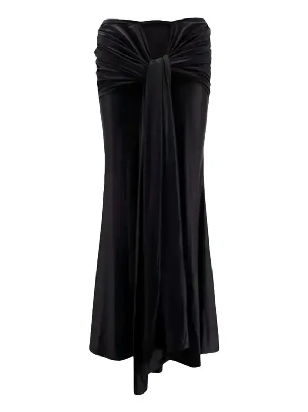 VENUJA Knotted Skirt - Black