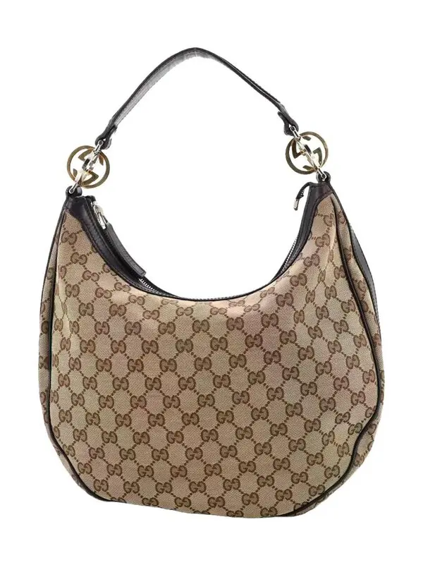 Gucci Gg Canvas Twins Medium Hobo Bag - Brown