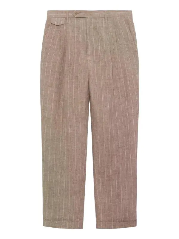 Simkhai Jacob Pinstripe Pleated Trousers - Neutrals
