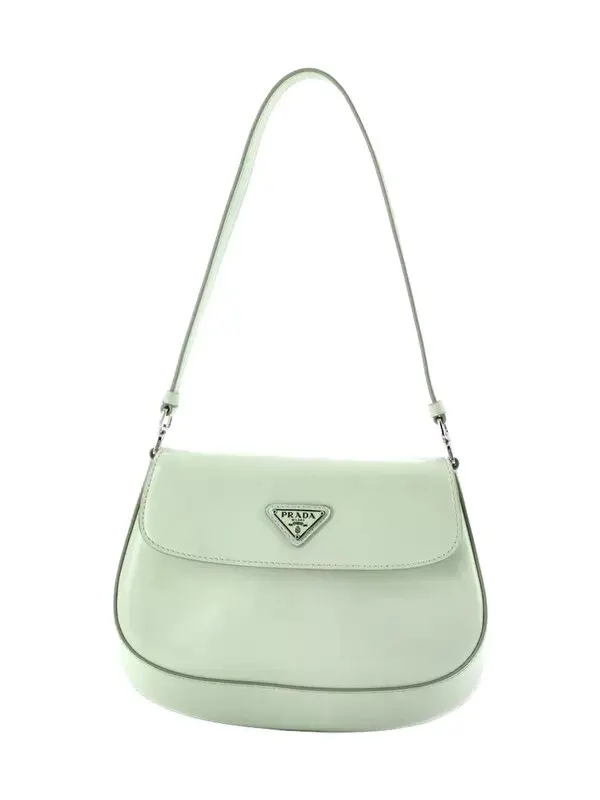 Prada Cleo Flap Shoulder Bag Spazzolato Leather - Green