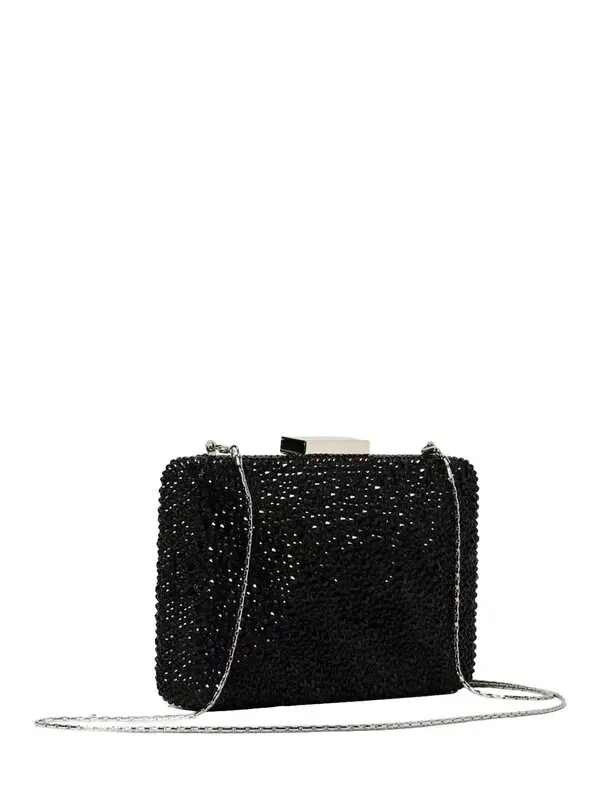 TWENTY FOURHAITCH Embellished Chain Shoulder Bag - Black