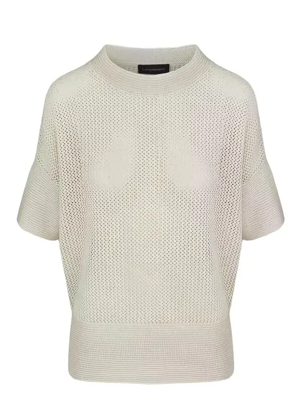 Lorena Antoniazzi Open-knit Short-sleeve Sweater - Neutrals