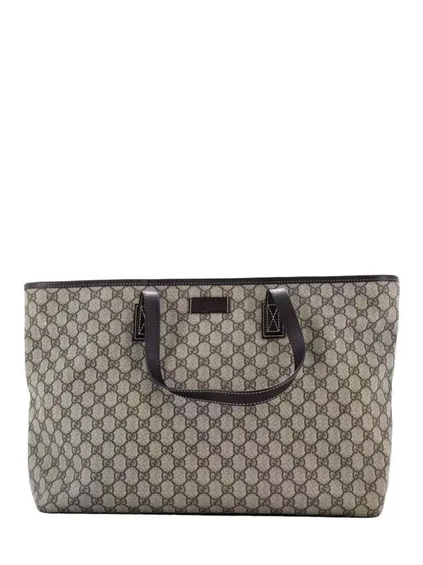 Gucci Plus Gg Coated Canvas Large Tote Bag - Brown