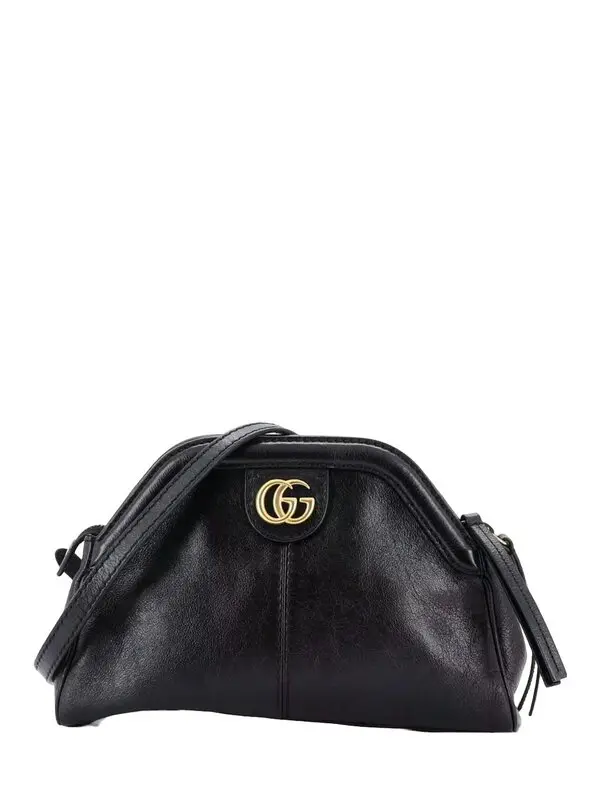 Gucci Re Shoulder Bag Leather Small Crossbody Bag - Black