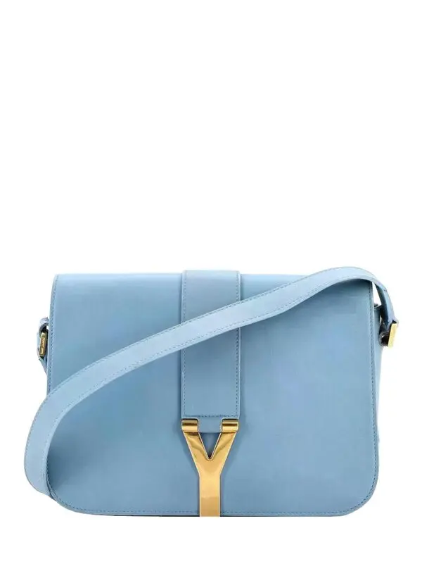 Saint Laurent Chyc Flap Medium Crossbody Bag Leather - Blue