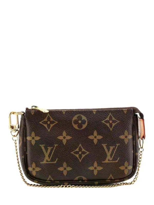 LOUIS VUITTON Pochette Accessoires Monogram Canvas Mini Clutch - Brown