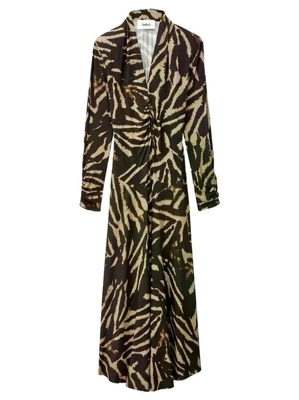 Ba&sh Zahira Animal-print Maxi Dress - Brown