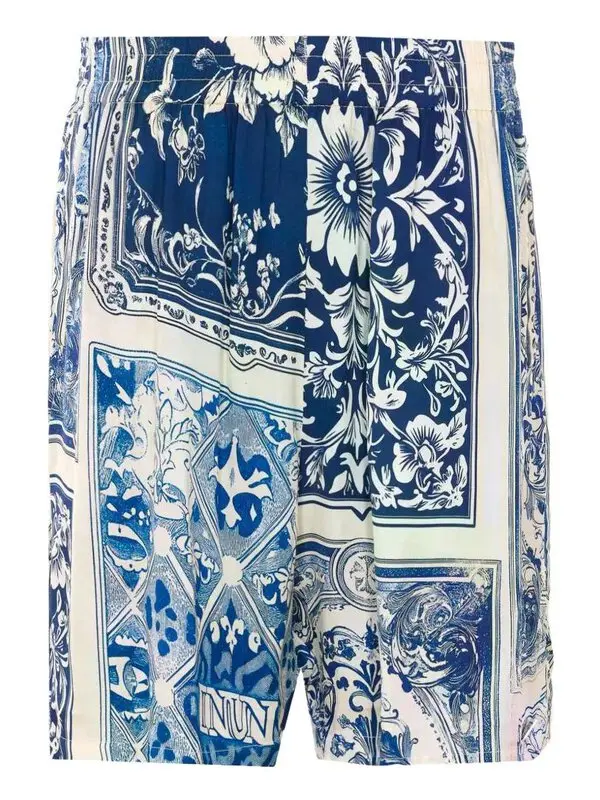 IH NOM UH NIT Printed Elasticated Shorts - Blue