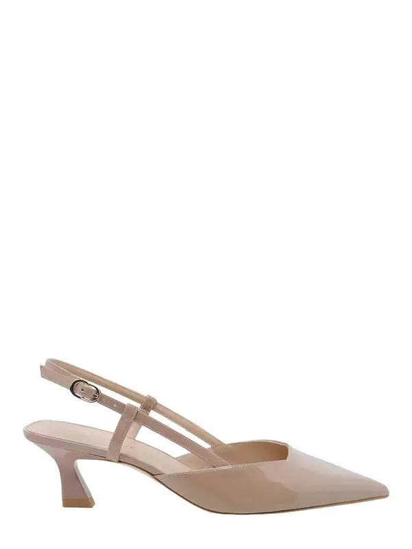 STUART WEITZMAN Vinnie 50 Buckle Leather Pumps - Neutrals