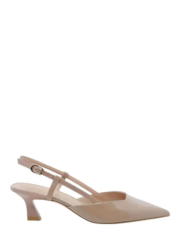 STUART WEITZMAN Vinnie 50 Buckle Leather Pumps - Neutrals