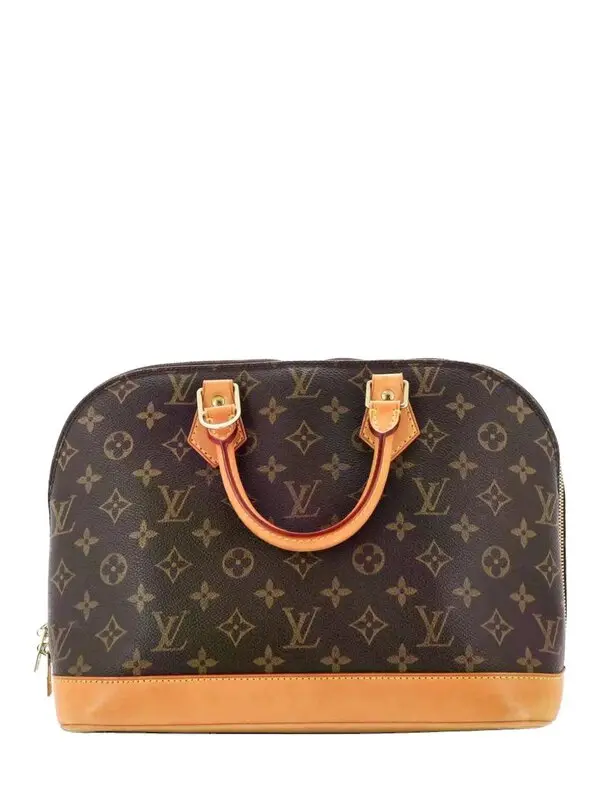 LOUIS VUITTON Vintage Alma Handbag Monogram Canvas Pm Satchel - Brown
