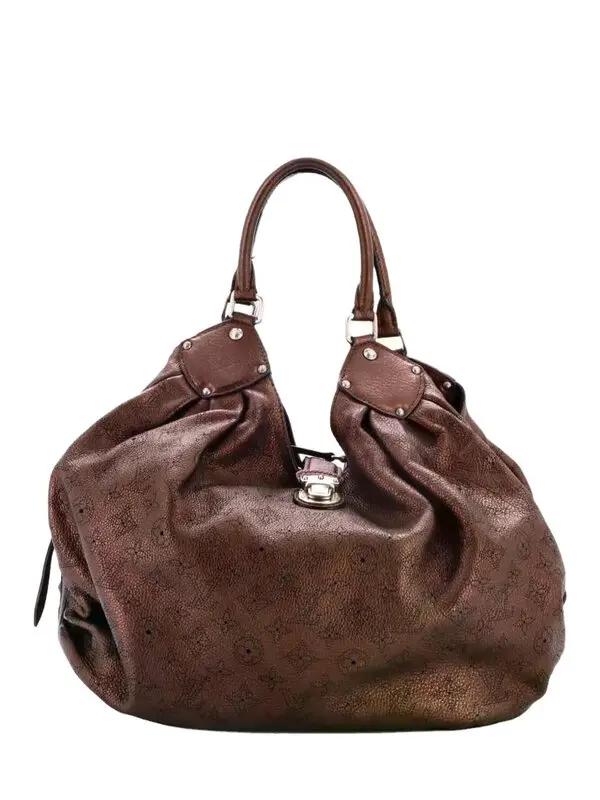 LOUIS VUITTON Xl Mahina Leather Hobo Bag - Brown