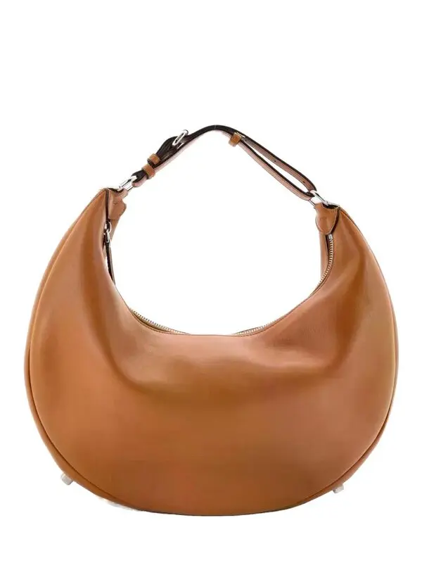 Fendi Graphy Leather Hobo Bag Medium - Brown