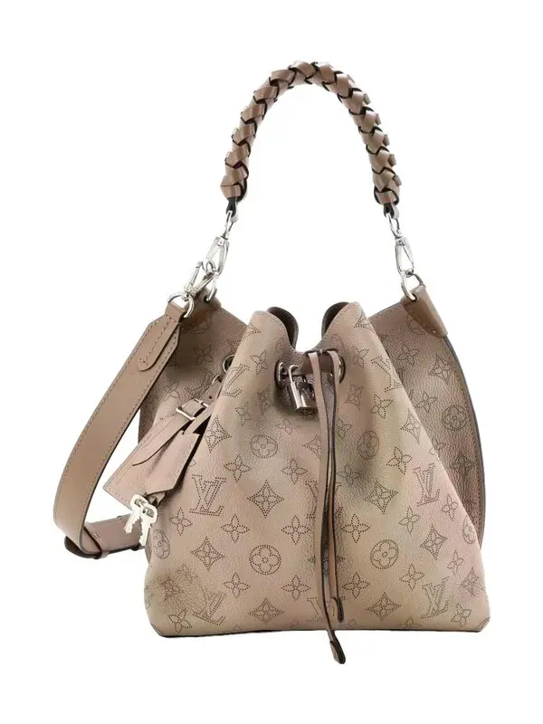 LOUIS VUITTON Muria Mahina Leather Bucket Bag - Neutrals