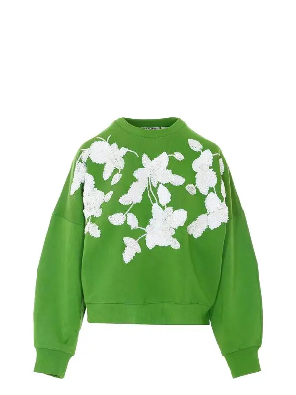 Essentiel Antwerp Sequin-appliqued Sweatshirt - Green