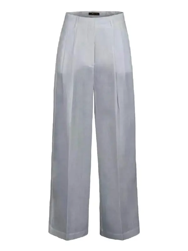 MOORER Rumy Pleated Wide Trousers - White