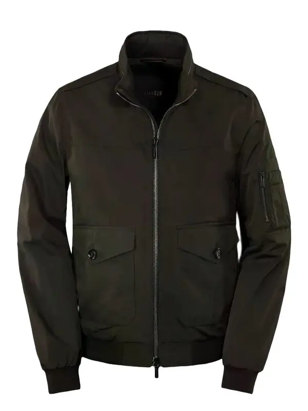MOORER Aiden Patch-pocket Bomber Jacket - Green