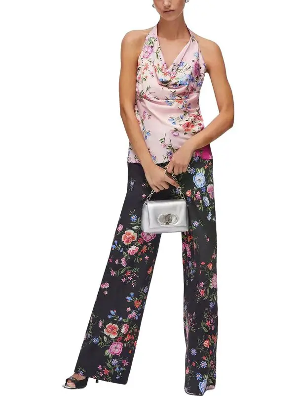 Liu Jo Floral-print Halterneck Top - Pink
