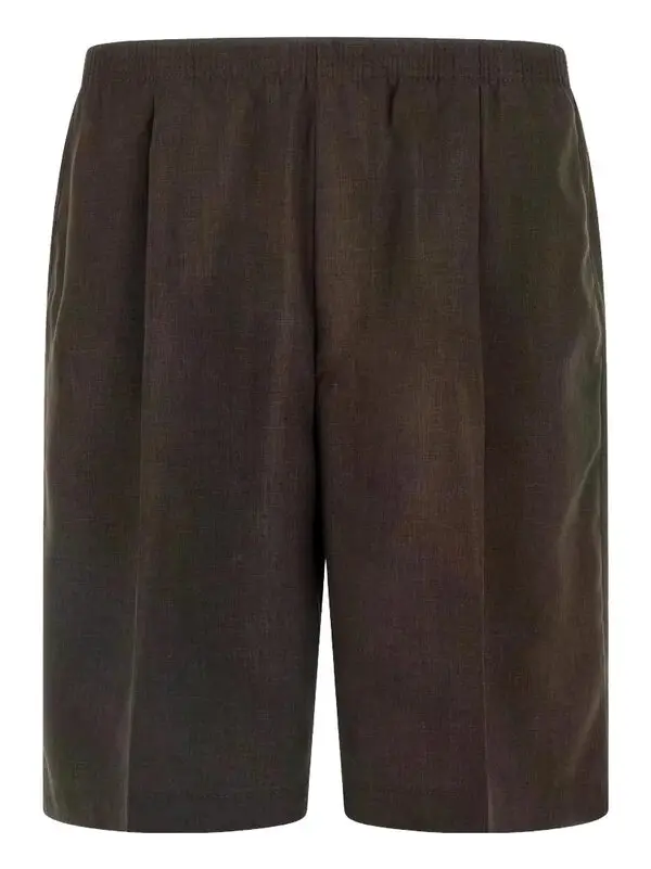 CELLAR DOOR Arno Pleated Bermuda Shorts - Brown