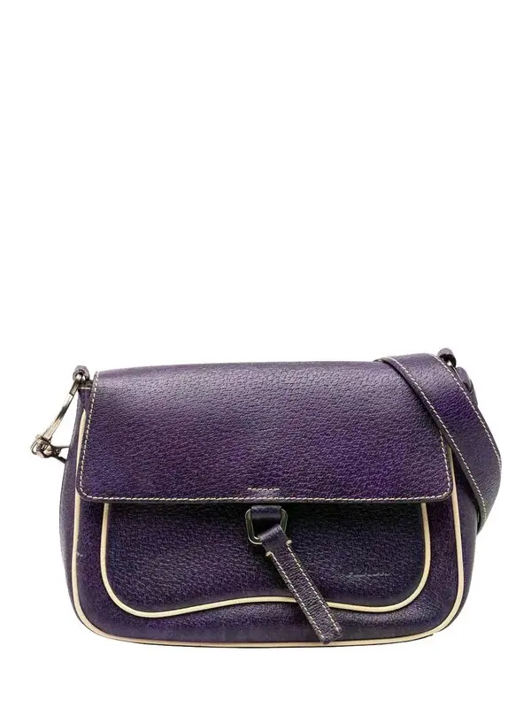 Prada 1990-2000 Cinghiale Flap Shoulder Bag - Purple