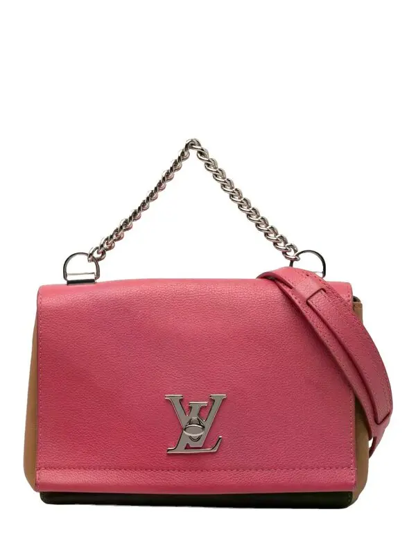 LOUIS VUITTON 2021-2025 Tricolor Leather Lockme Ii Bb Satchel - Pink