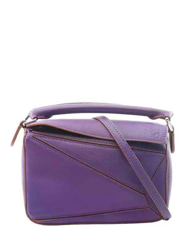 Loewe Mini Puzzle Edge Satchel - Purple