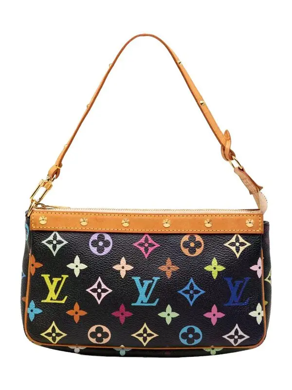 LOUIS VUITTON 2004 Monogram Multicolore Pochette Accessoires - Black
