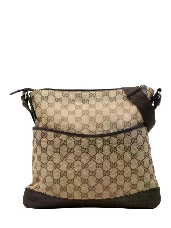 Gucci Gg Canvas Crossbody Bag - Brown