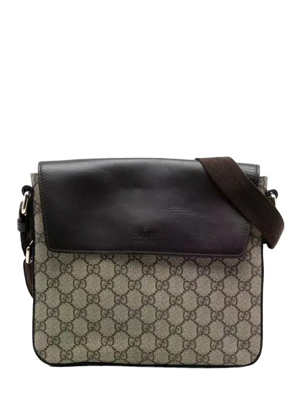 Gucci Gg Supreme Messenger Bag - Brown