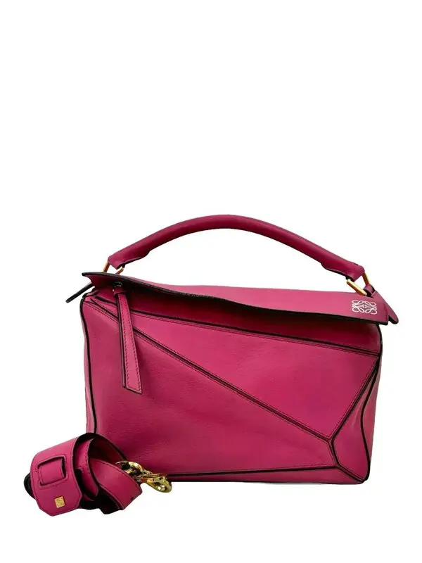 Loewe Medium Calfskin Puzzle Satchel - Pink