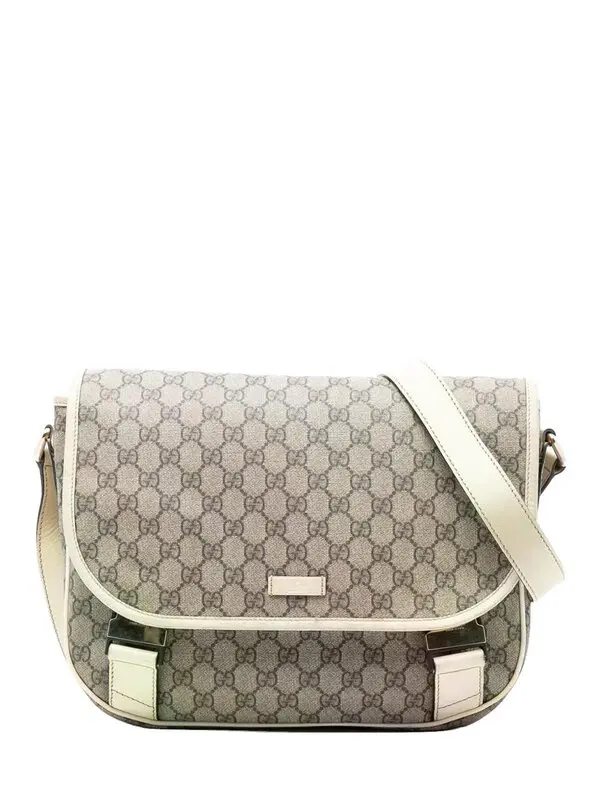Gucci Gg Supreme Crossbody Bag - Brown