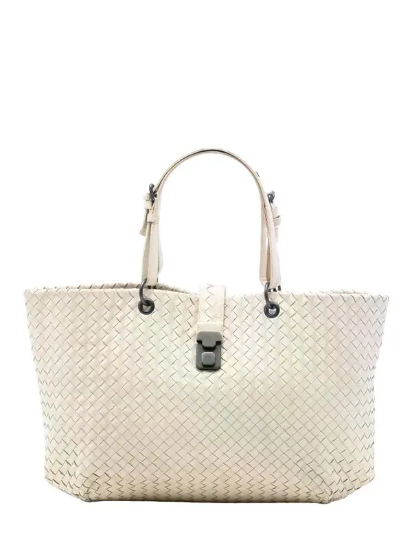 Bottega Veneta 2012-2025 Large Nappa Intrecciato Capri Tote Bag - White