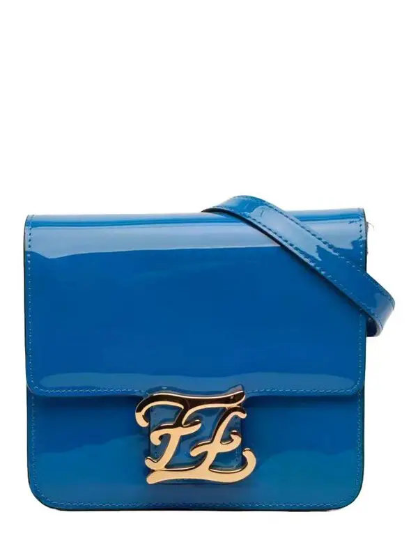 Fendi 2010-2025 Karligraphy Crossbody Bag - Blue