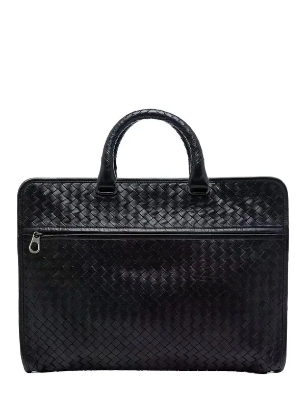 Bottega Veneta Nappa Intrecciato Briefcase Business Bag - Black