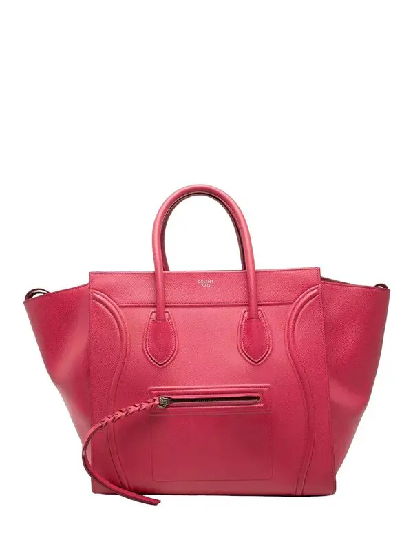 Celine 2014 Medium Grained Calfskin Phantom Luggage Tote Bag - Pink
