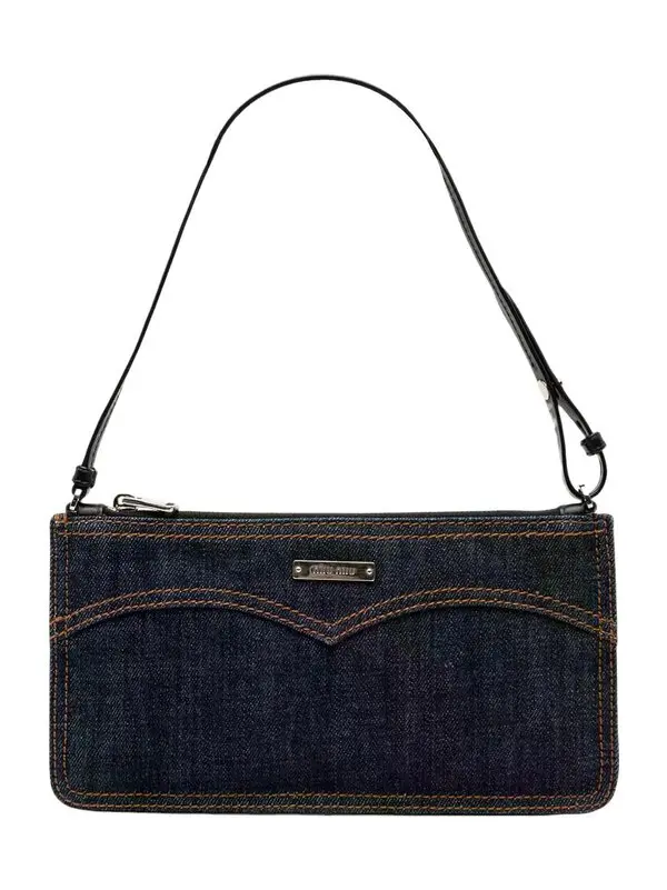 Miu Miu Denim Shoulder Bag - Blue