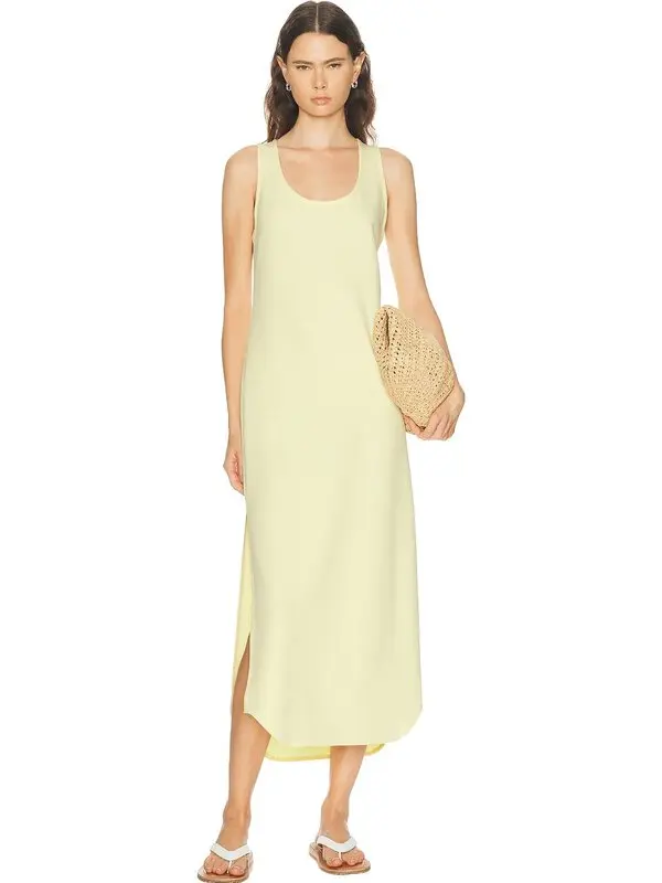 Wardrobe.NYC Matte Tank Midi Dress - Lemon