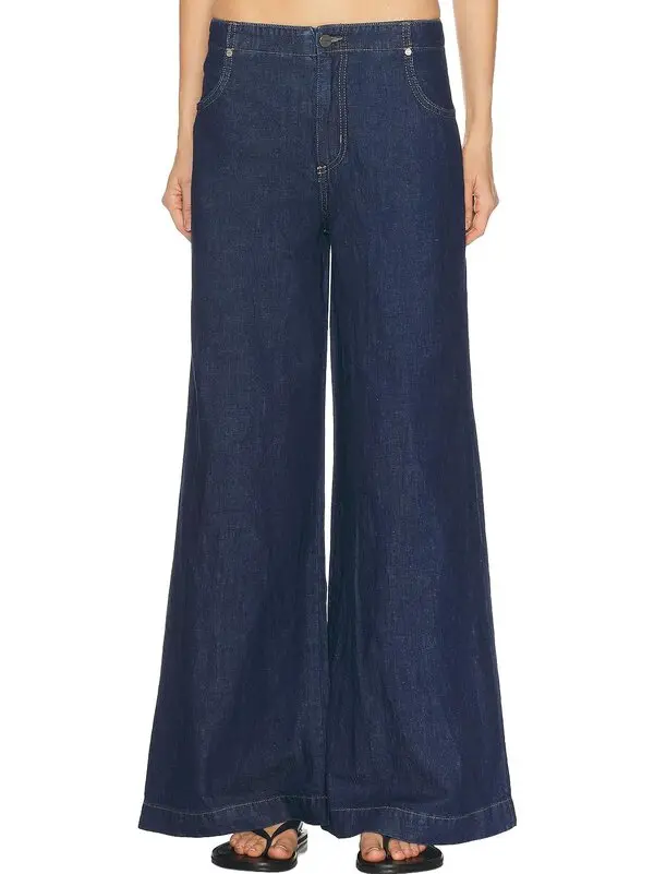 TWP Dillon Wide Leg - Dark Stone