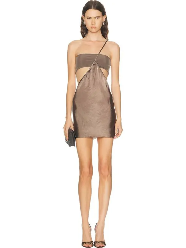 Rick Owens Bias Strap Mini Dress - Dust