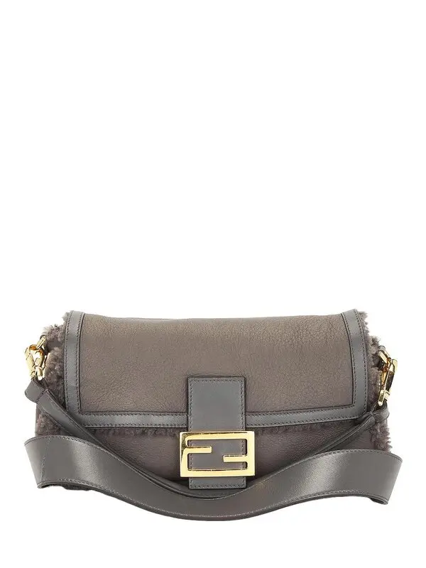Fendi Selleria Baguette Shoulder Bag - Grey