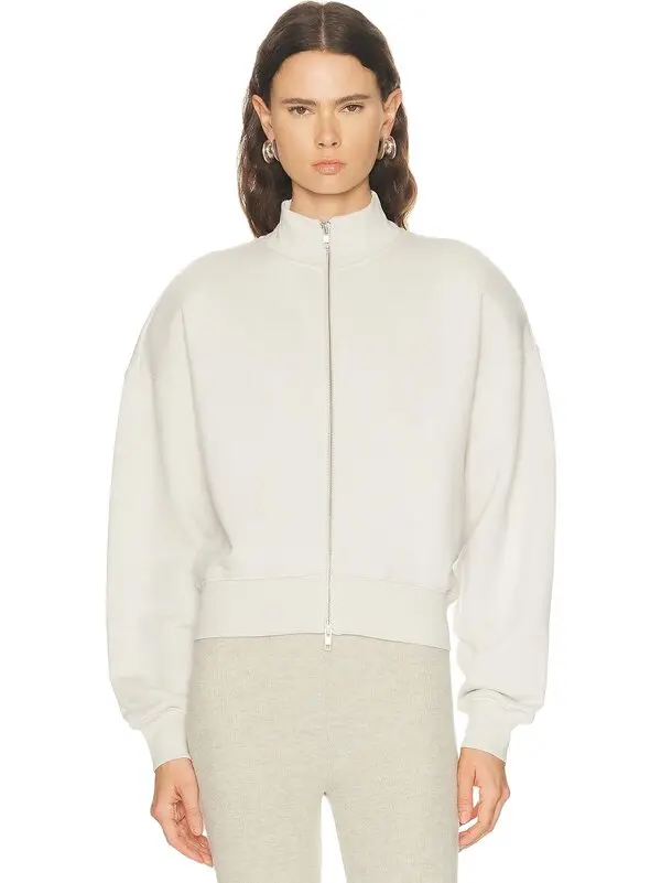 AGOLDE Jensen Zip Up Sweatshirt - Bone